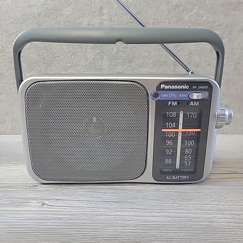 Panasonic RF-2400D AM / FM Portable Radio Silver Big Speaker Easy To ...
