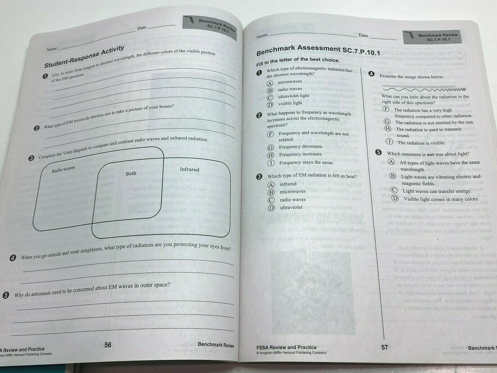 7th grade Florida Science Assessment Review and Practice Workbook Grade ...