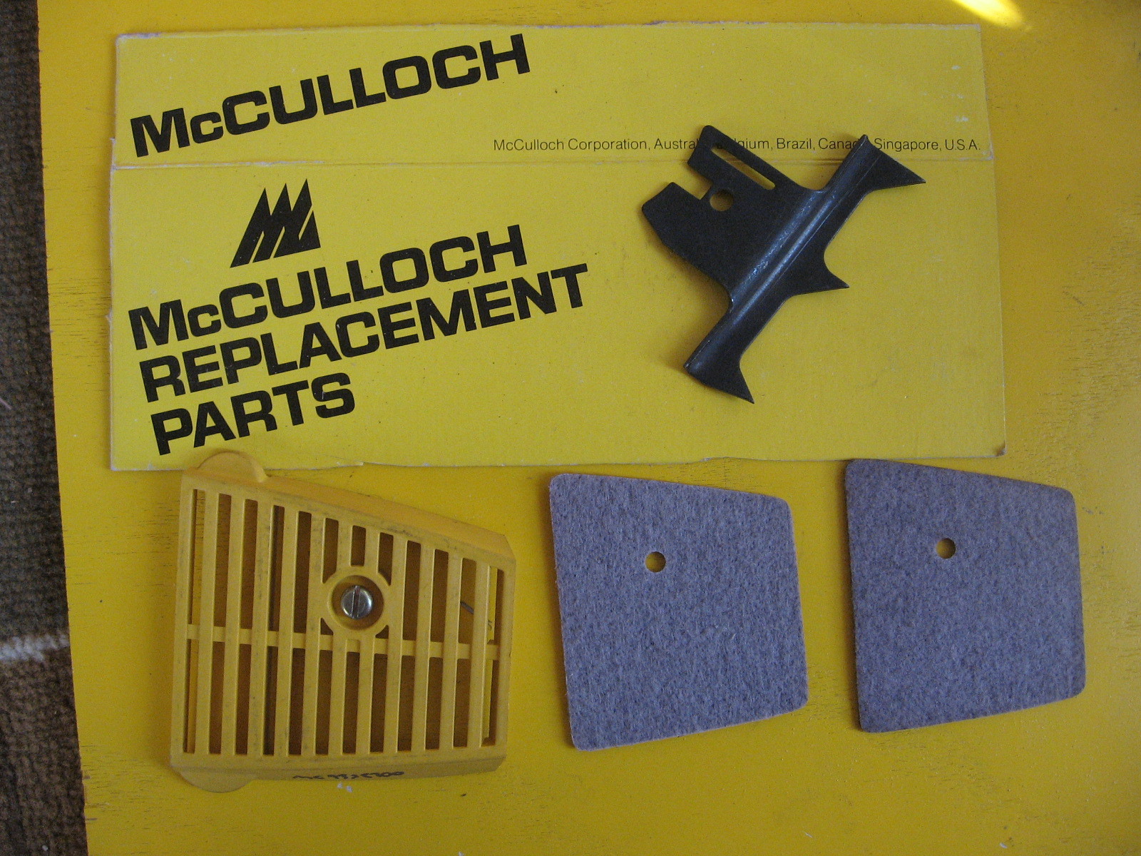 McCulloch Chainsaw Air Filters. Cover & Spike Pro Mac 310 320 330 | eBay