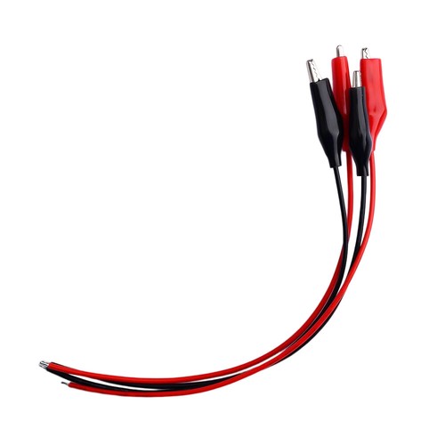 4 Pieces(2 Red+ 2 Black) 20CM Single-headed Alligator Clips With ...