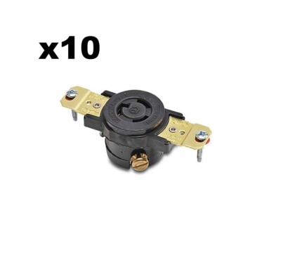 Bryant Hubbell HBL4710 Twist-Lock Single Receptacle 15A125V 2 Pole 3 ...