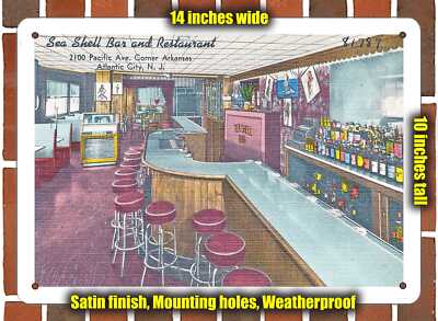 METAL SIGN - New Jersey Postcard - Sea Shell Bar ; 2100 Pacific A | eBay