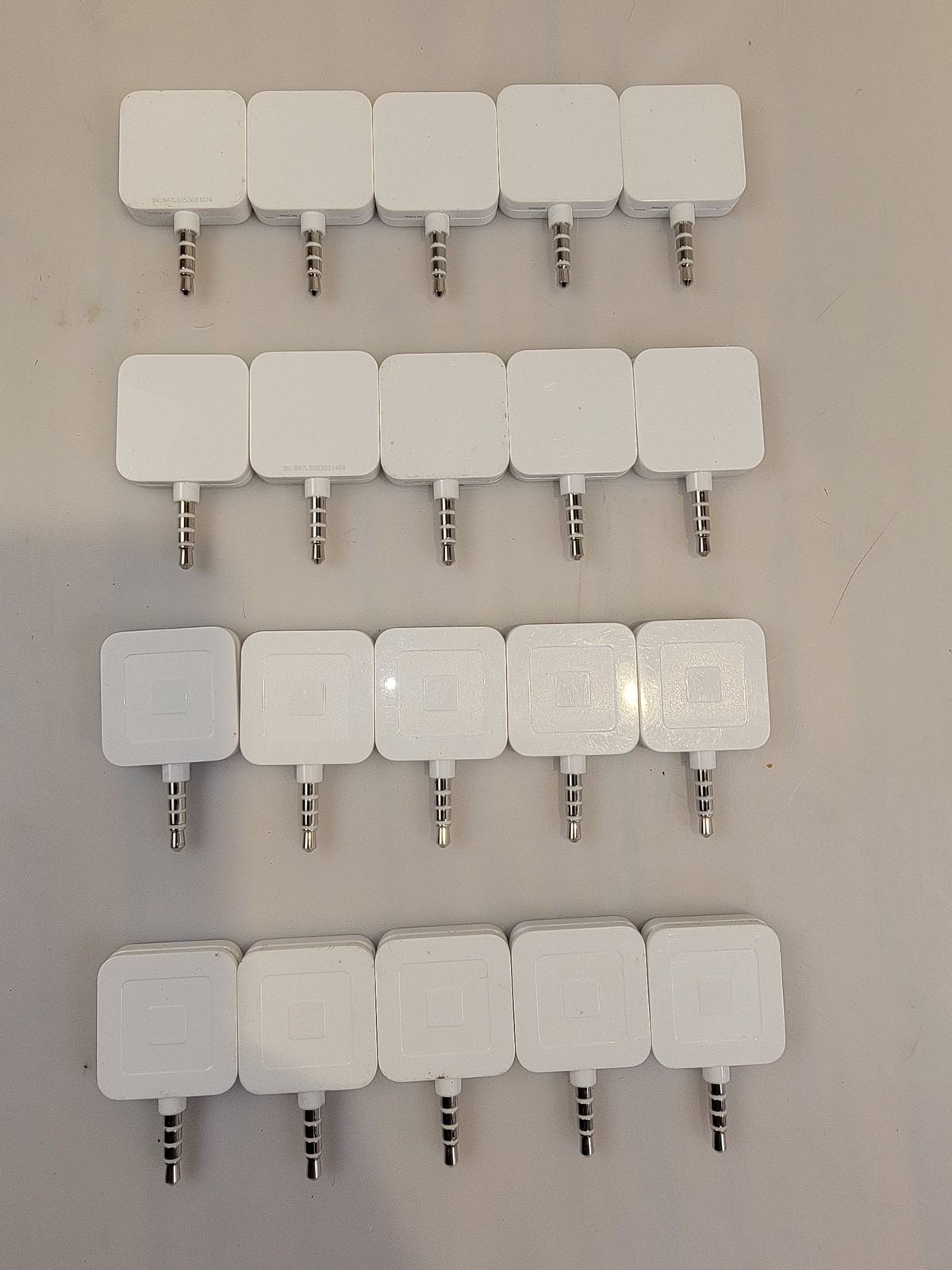 (2) Square A-PKG0206-01 Credit Debit Card Readers White Apple iPhone ...