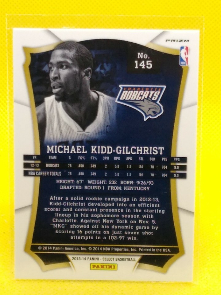 2013-14 Select SILVER PRIZM #145 Michael Kidd-Gilchrist | eBay