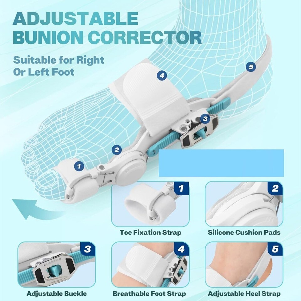 Bunion Corrector for Women & Men, Orthopedic Bunion Splint with Toe ...