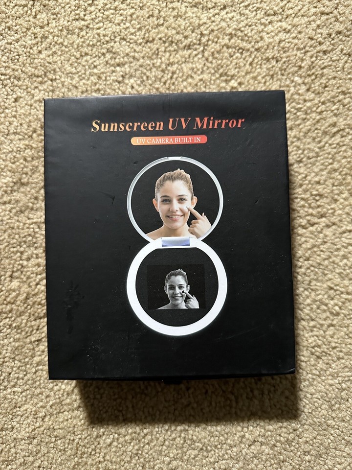 Sunscreen Testing Mirror with UV Camera, UV Mirror with Lights Checking ...