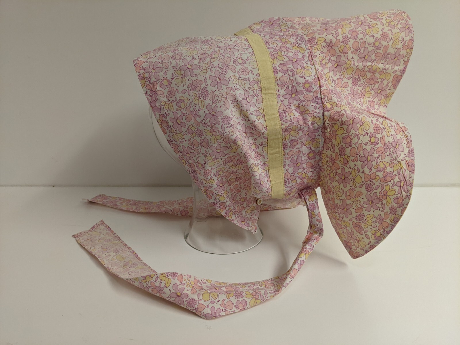 1920's Antique Floral 3 MOP Button Sun Bonnet Prairie… - Gem