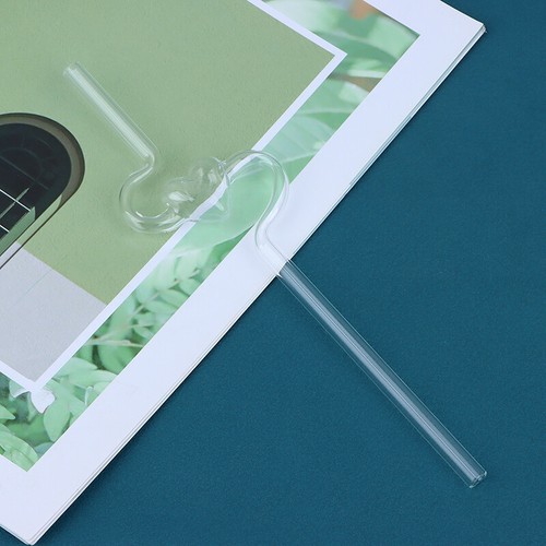 Reusable Love Straw Heart Glass Straw Glass Drinking Straws Bubble Tea ...