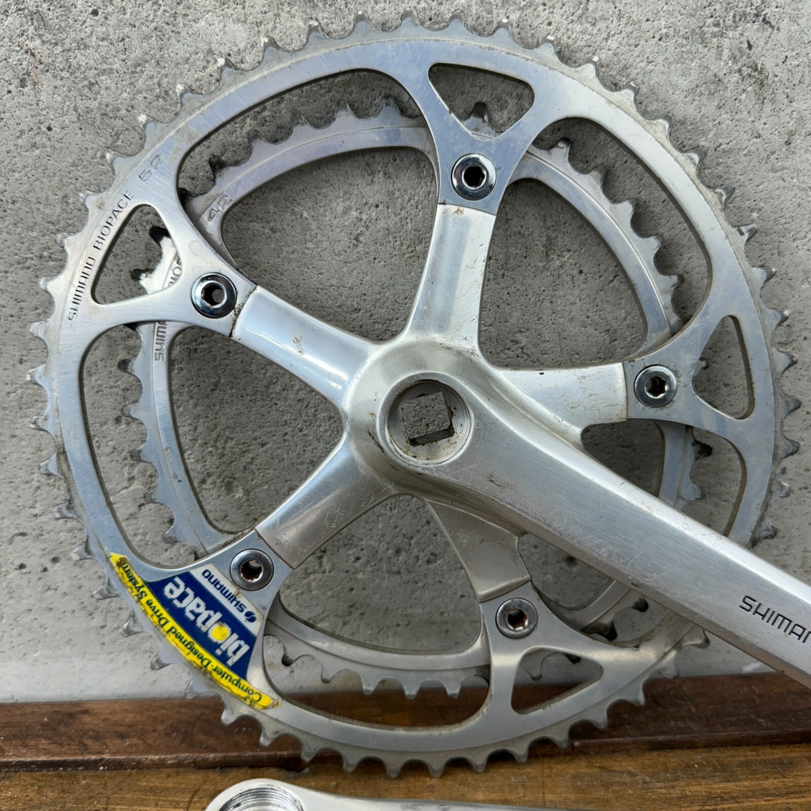 Vintage Shimano 600 FC-6207 Crank Set 170 mm Crankset Biopace 130 BCD ...