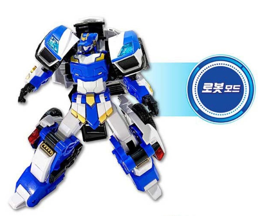 Metal Cardbot Blue Cop Transforming Robot Police Car Bluecop Korean ...
