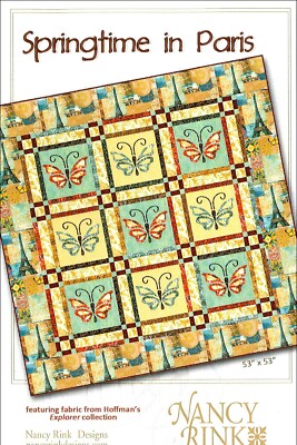 Nancy Rink Designs Quilt Pattern: 'Springtime in Paris" 53" x 53 ...