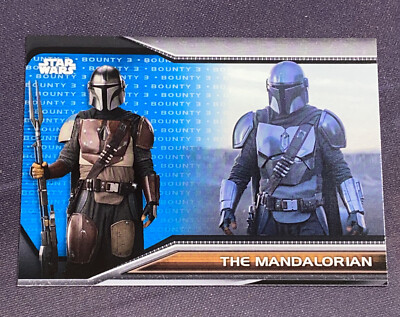2021 Topps Star Wars Bounty Hunters #B3-95 THE MANDALORIAN BLUE BOUNTY ...