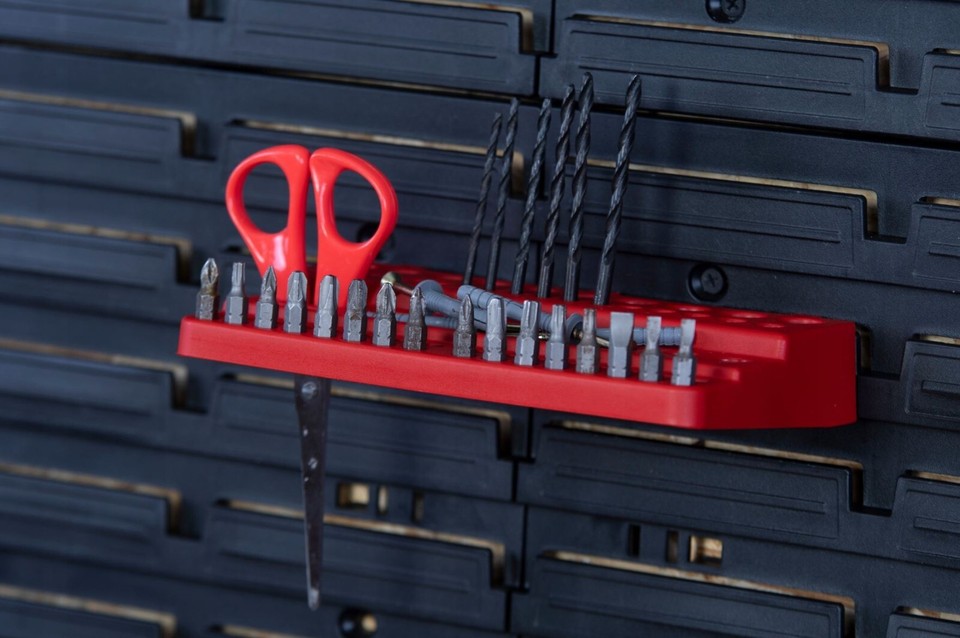 WALL MOUNT STORAGE BOARD ORGANIER BOXES GARAGE DIY BIN PANEL RACK BUILD ...