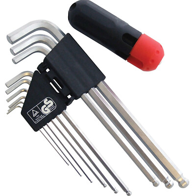 QUALITY CR-V EXTRA LONG BALL END HEX/ALLEN KEY SET AND HANDLE Allan ...