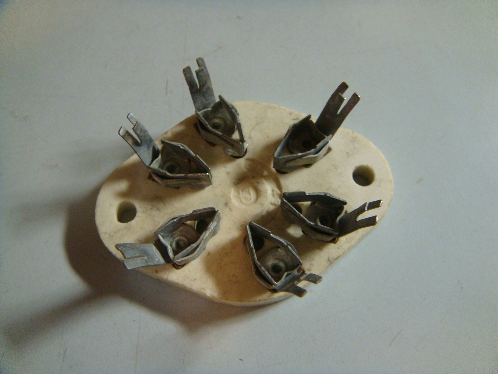 NOS Vintage 6 pin Electron Vacuum Tube Ceramic Socket 6C6 6D6 - Free ...