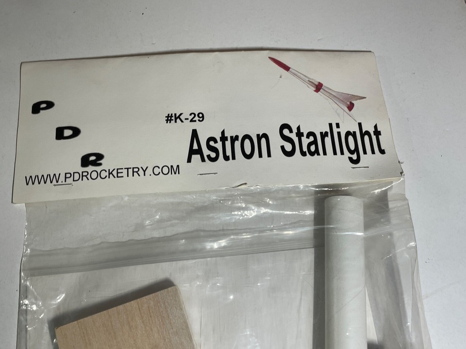 PDR Flying Model Rocket Astron Starlight K-29 Sealed Rocketry Estes | eBay