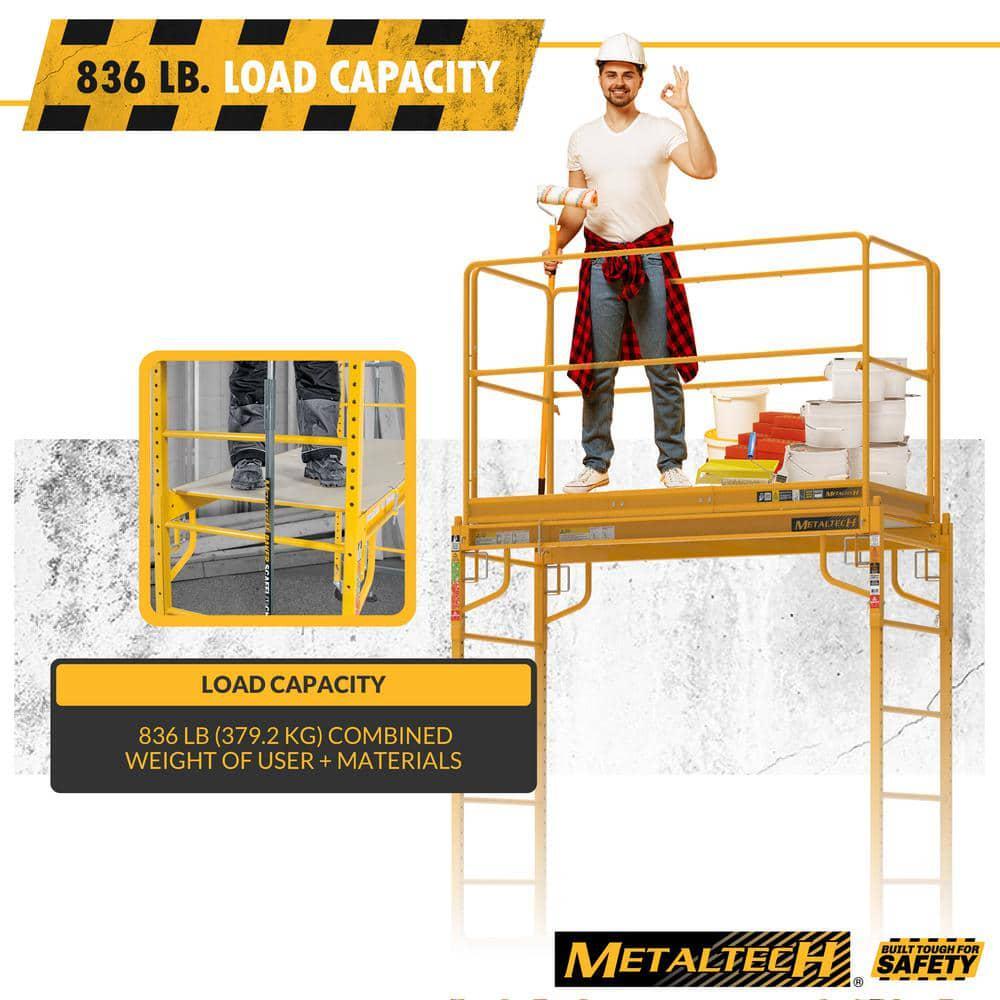 MetalTech Scaffolding with Outriggers Tower 2-Story 836-Lbs Capacity ...