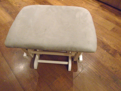 White Wood Gliding Ottoman Footstool Nursery Baby Rocker Glider Stool | eBay