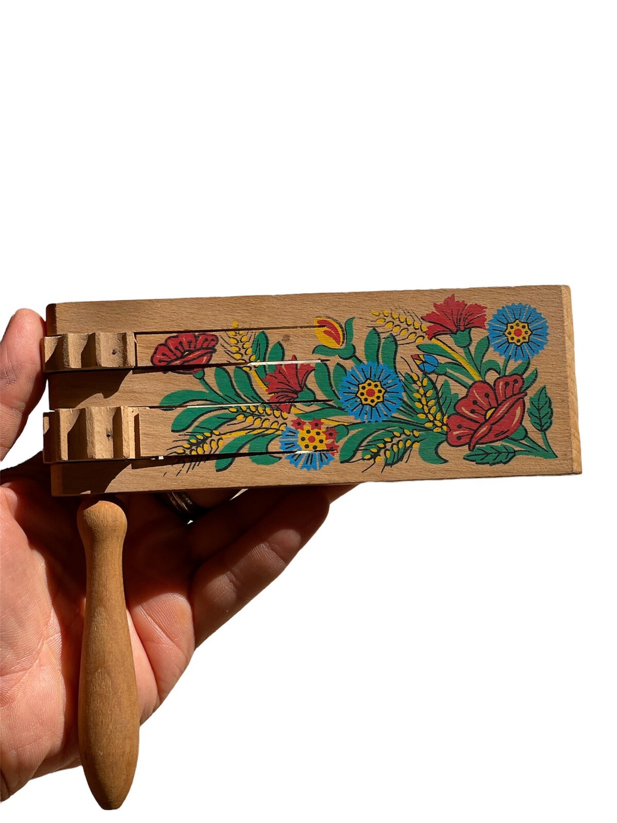 Vintage Rare Wood PURIM Rattler Jewish Grogger antique gragger ...