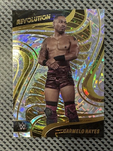 2023 Panini Revolution WWE Carmelo Hayes Base #41 Fractal Parallel ...