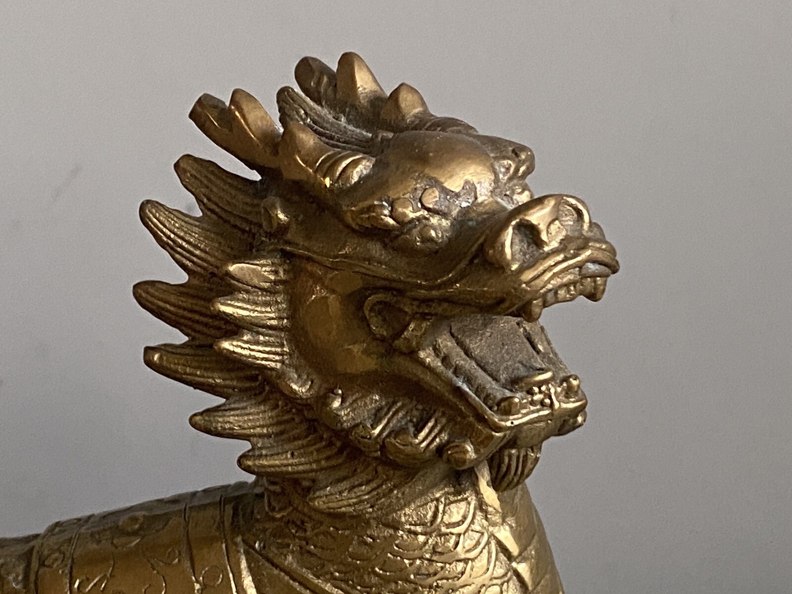 Oriental Asian Brass Foo Dragons Foo Dogs Pair | eBay UK