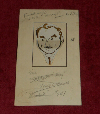 Vintage Press Photo Caricature Sketch of San Francisco Columnist Jack ...