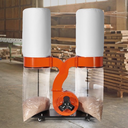 Dual Collector Wood Workshop Dust Container 3 HP 1550 CFM Filter ...