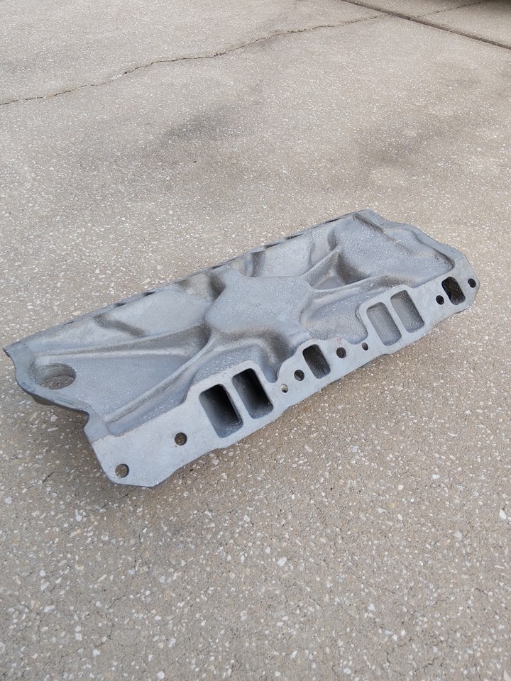 VINTAGE WEIAND 7546 CHEVROLET 350 SMALL BLOCK ALUMINUM HIGH RISE INTAKE ...