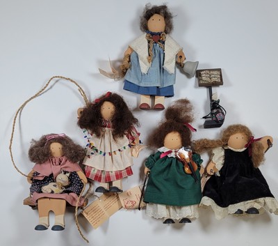 Lot Of 5 Vintage Lizzie High Dolls And Music Stand Wooden See Notes | eBay