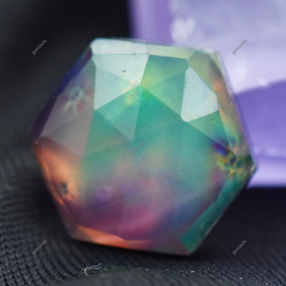 Natural Octagon Shape Loose Gemstone CERTIFIED 7.05 Ct Multi-Color ...