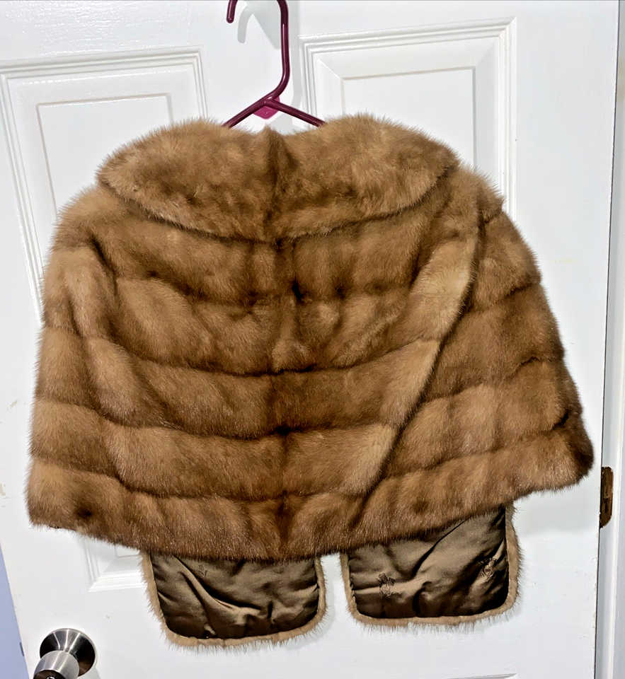 Vintage Mink Wrap Shawl Bolero XS by Cherry & Webb | eBay