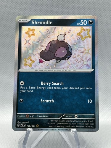 Shroodle 189/091 PAF Paldean Fates Baby Shiny Pokemon Card NM | eBay