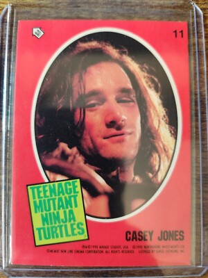 1990 Topps Teenage Mutant Ninja Turtles Casey Jones Movie Sticker #11 ...