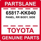 65817-KK040 Toyota OEM Genuine PANEL, RR BODY, SIDE | eBay Australia