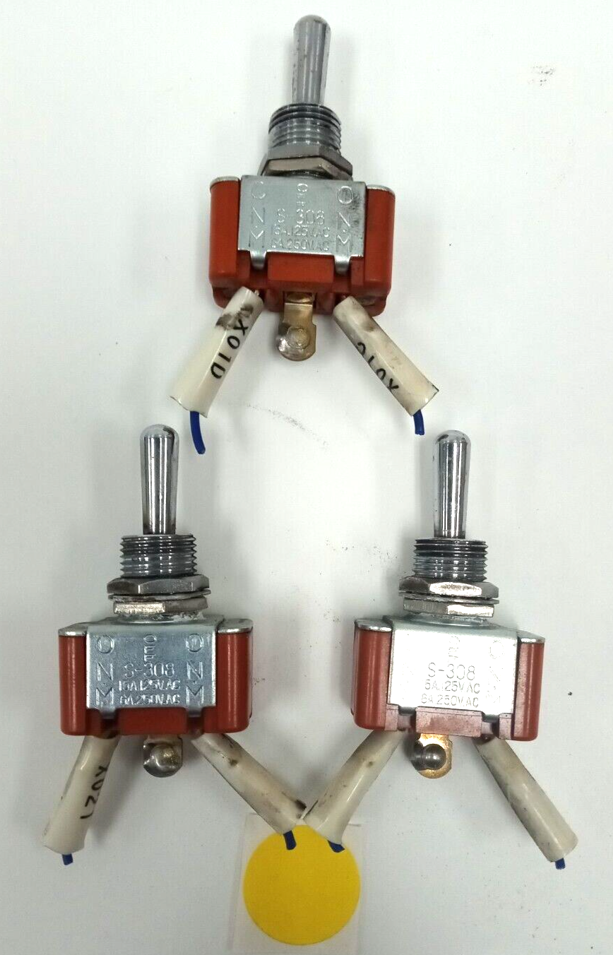 NIKKAI S-308 SWITCH 15AMP 125 VOLT AC ***LOT OF 3*** | eBay