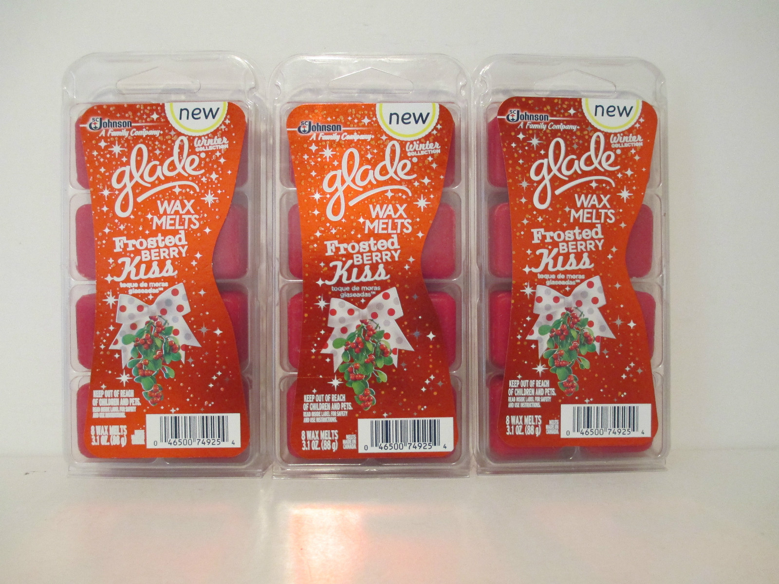 Glade Wax Melts Various Scents ~ 3 packags of 8 = 24 Melts Hrs of ...