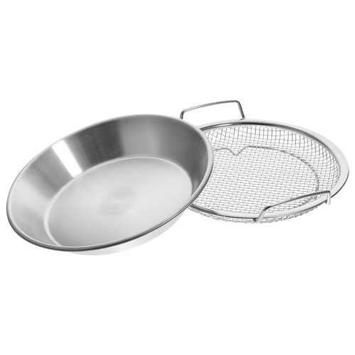 Drain Tray with Frying Net Kitchen Oil Filter Pan Fried Food Holder ...
