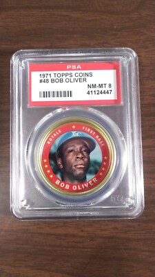 1971 Topps Coins #48 Bob Oliver Royals graded PSA 8 NM-MT | eBay