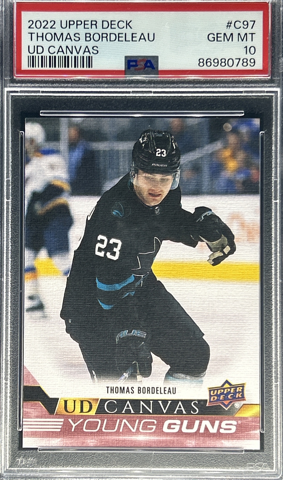 2022-23 Upper Deck Young Guns Canvas: Thomas Bordeleau #C97 💎 PSA 10 💎 | eBay