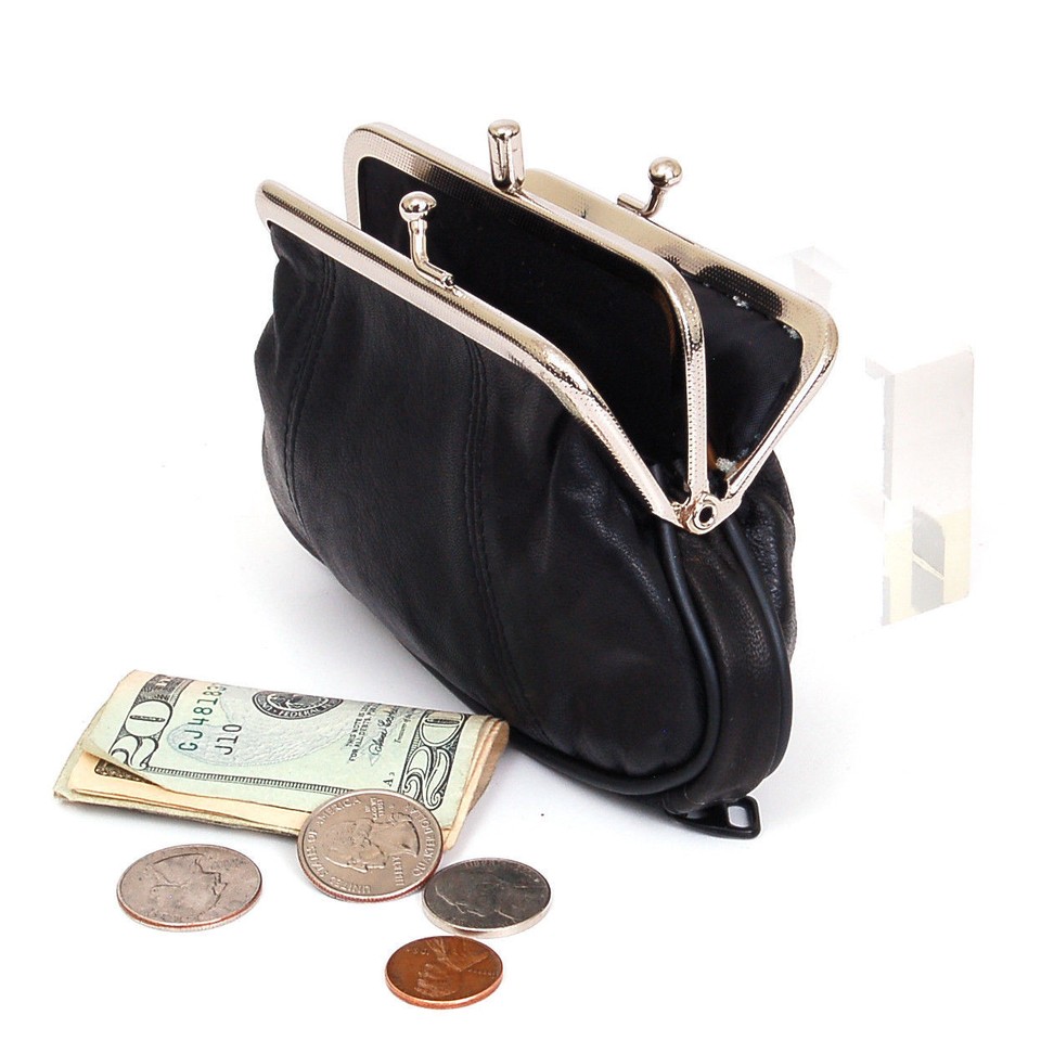 Genuine Leather Women's Coin Purse Change Holder Small Wallet | eBay
