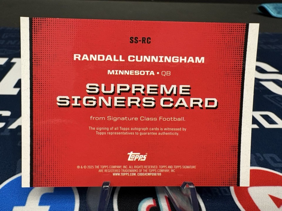 Randall Cunningham 2024 Topps Signature Class Supreme Signers Auto | eBay