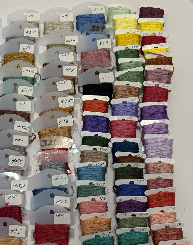Large Lot Of Embroidery Floss, Thread, Metallic, Silk, Kreinik, DMC, J ...