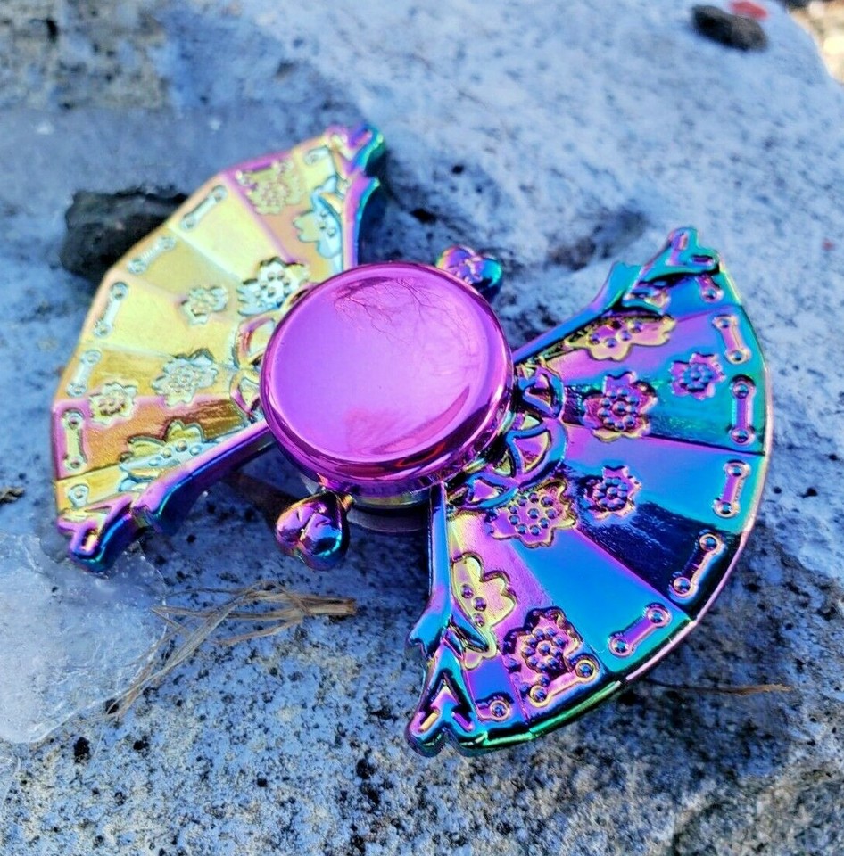 Very Cool Rainbow Metal Fidget Spinner Toy Boys Girls Kids Adults ADHD ...