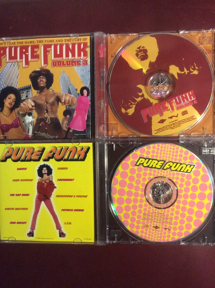 Pure Funk Set Of 2 CD Vol. 1 & 2 1999 Disco Parliament Cameo Kool Queen ...