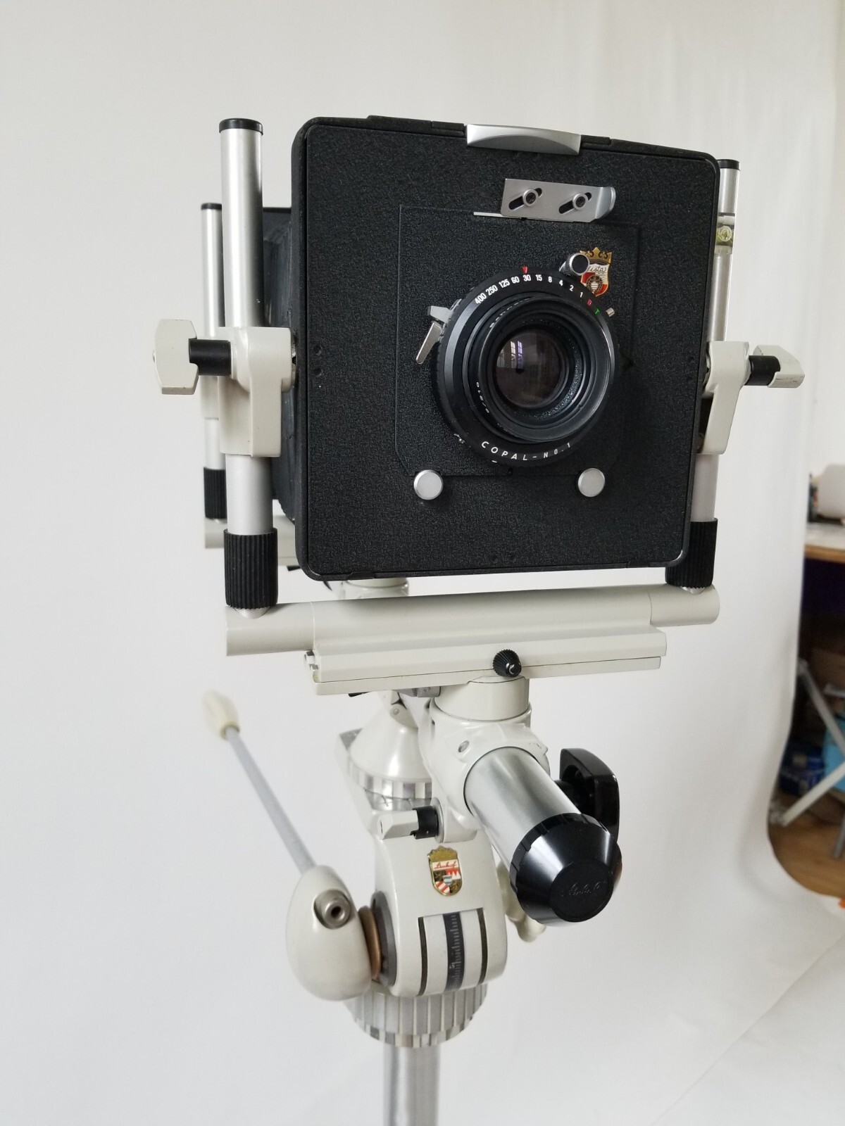 Linhof Kardan Color 45S, Schneider G-Claron 9/210, Back, Linhof Tripod ...