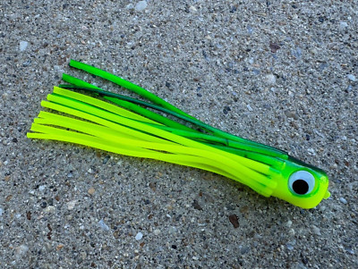 TACKLEWORKS Mini Chugger Flat Head 5.5" Fishing Lure Ballyhoo - Green ...