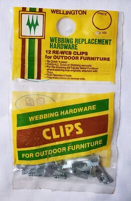 Vtg Wellington RE-WEB CLIPS Outdoor Furniture Webbing Replacement ...