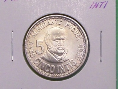 PERU 1986 5 INTI LOW MINTAGE UNCIRCULATED COIN KM300 | eBay