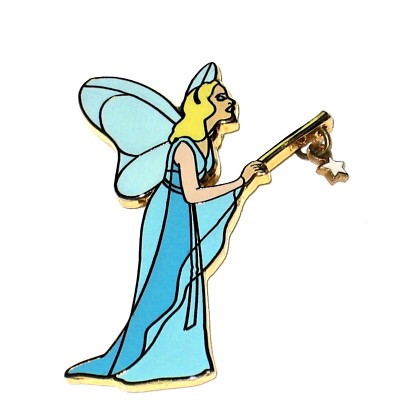 Pinocchio Blue Fairy Retired Disney Pin Wishes Dangle Star Wand Real ...