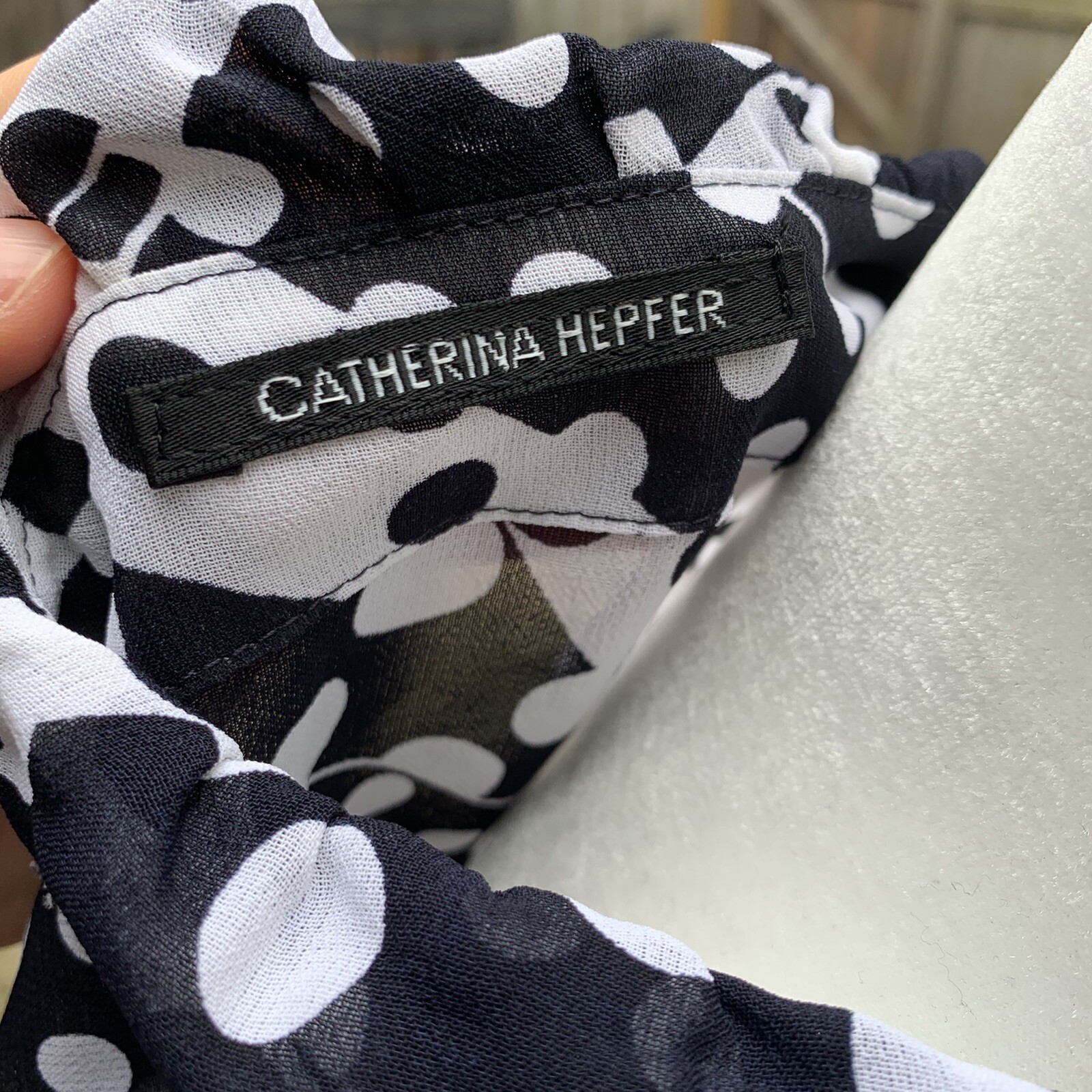 Catherina Hepfer Black And White Polka Dotted Sheer B… - Gem